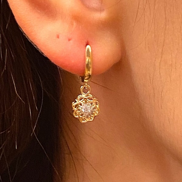 Solid Gold Earrings - Etsy