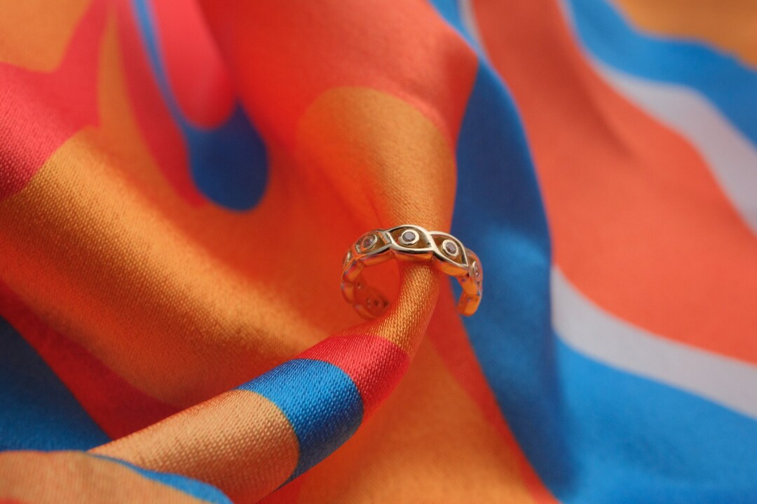 Evil Eye 14k Gold Thick Ear Cuff Evil Eye Helix Piercing Stackable Ear ...