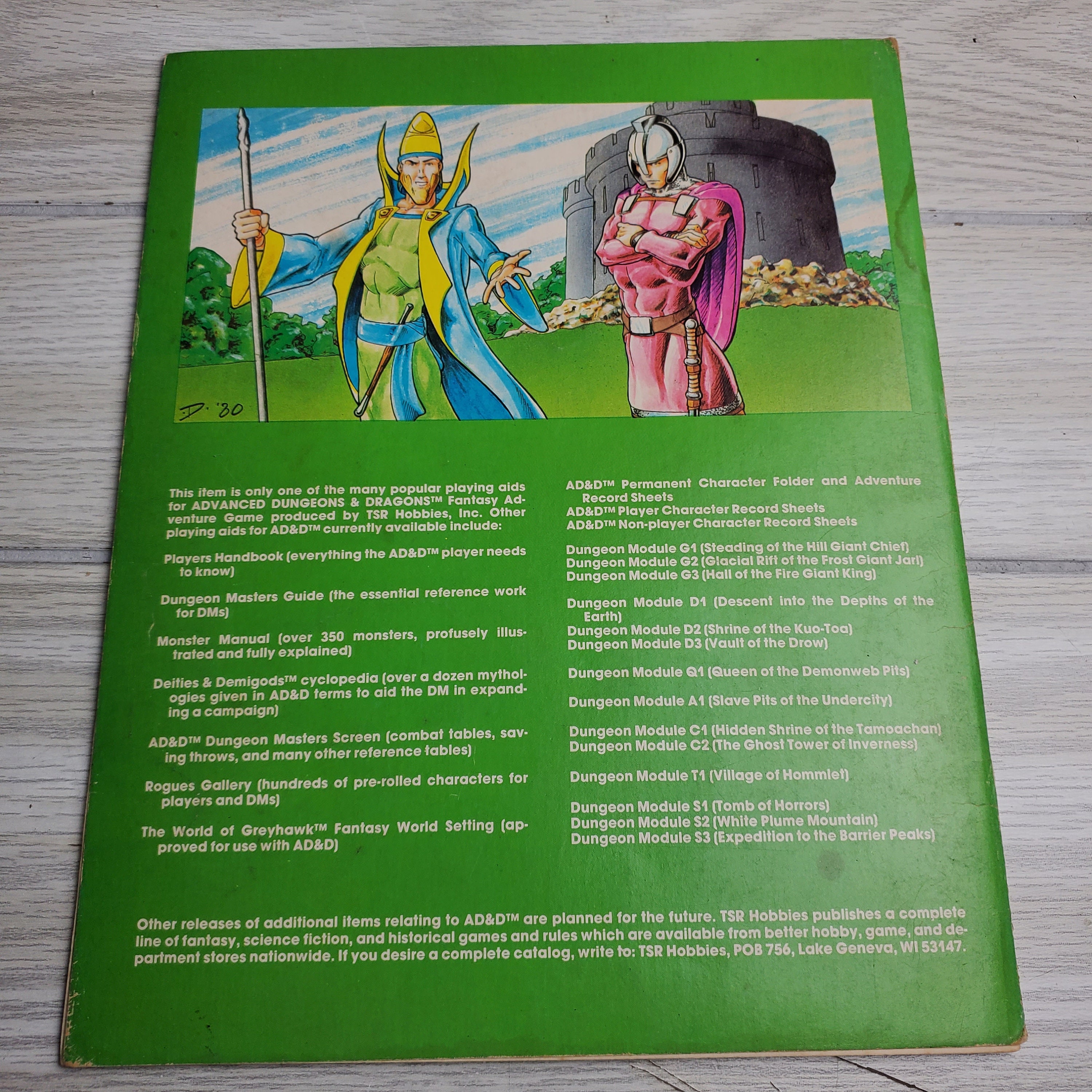 Read Description Vintage TSR Game Wizards Dungeon Module T1 the Village ...