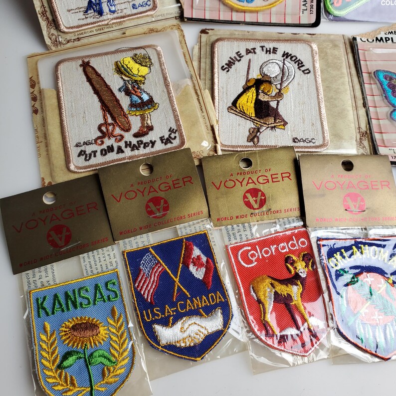 Vintage 70's & 80's Embroidered Applique Patches. Priced Each, Bundle ...
