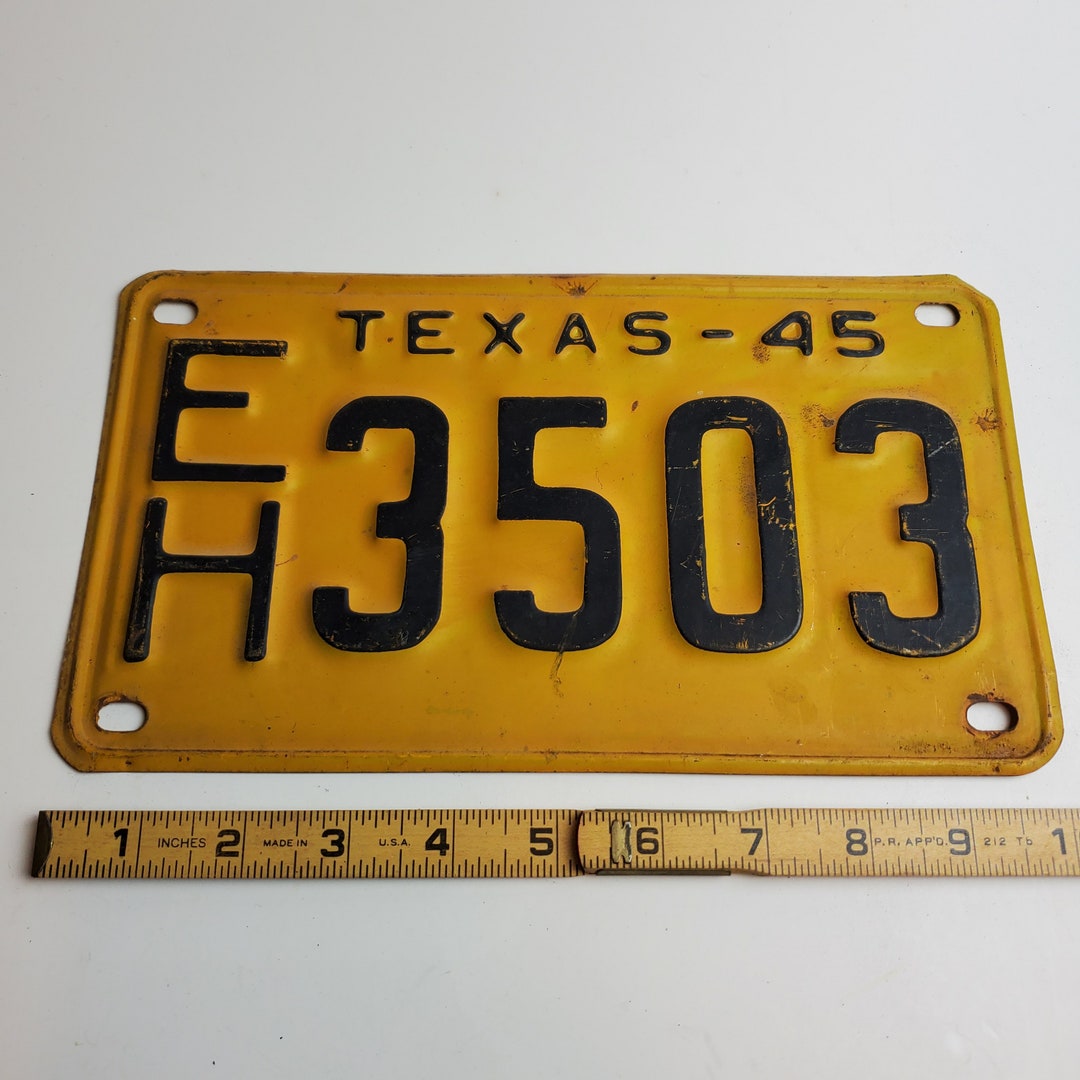 Vintage Metal Texas License Plates 1940's and 1950's - Etsy
