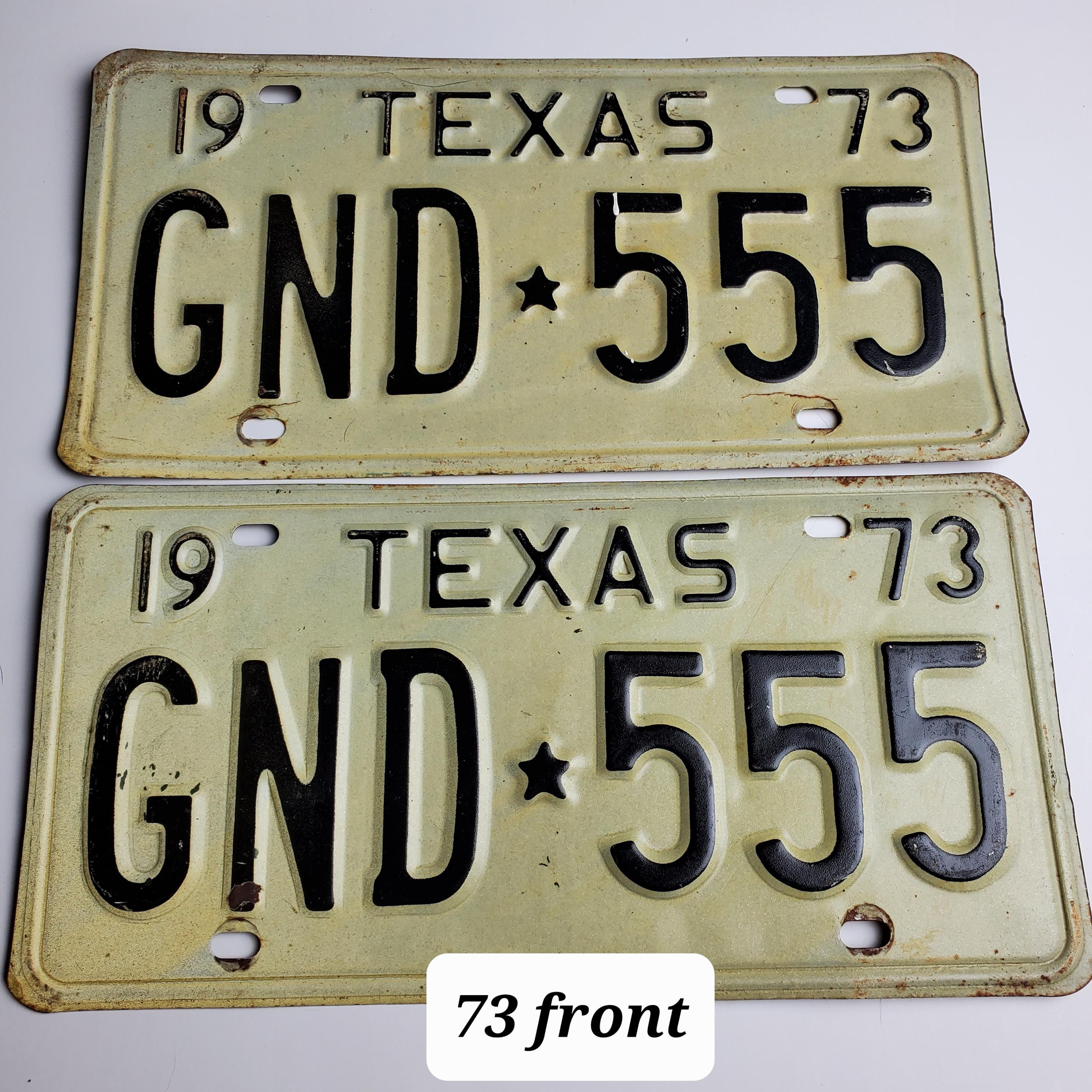 Vintage Original Texas License Plates Vary by Year. Lone Star State ...