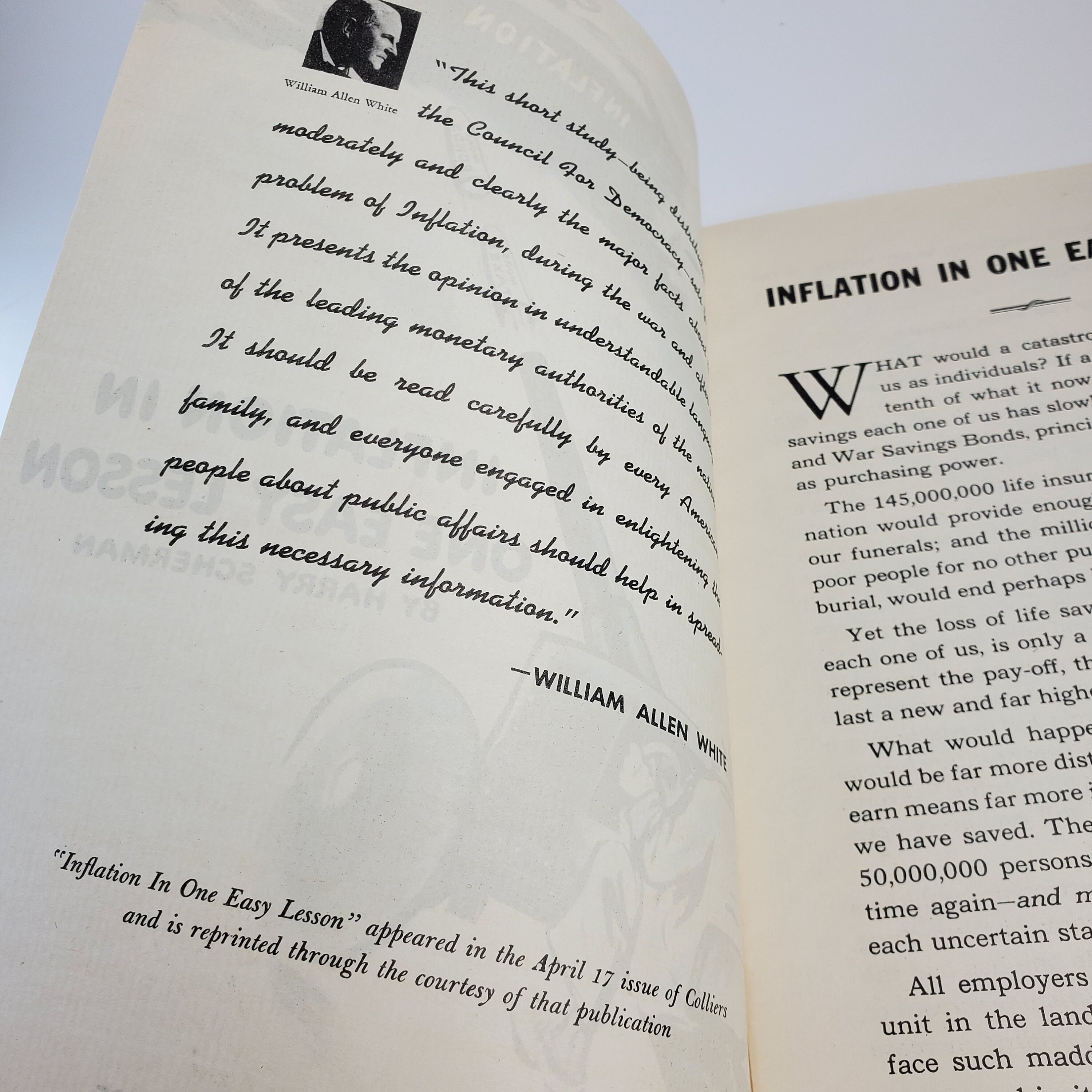 1943 WW2 Inflation in One Easy Lesson Pamphlet Booklet by the Council ...