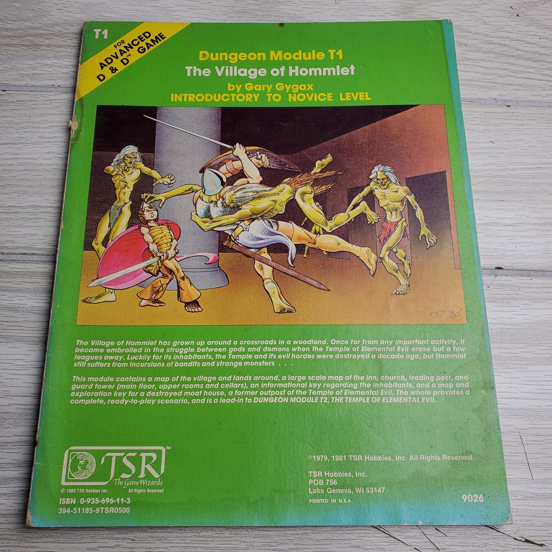 Read Description Vintage TSR Game Wizards Dungeon Module T1 the Village ...