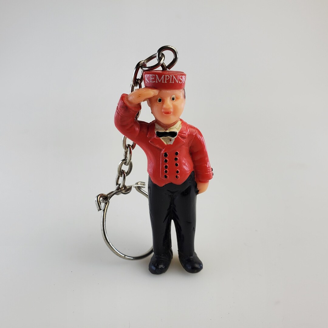 Vintage PVC Hotel Kempinski Bell Hop Valet Keychain Souvenir. Bellman ...