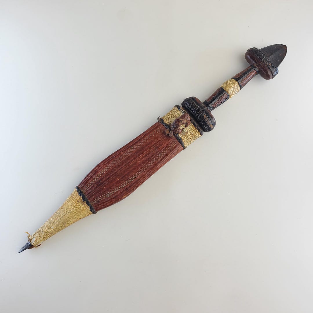 Northern Africa Sudan Tebu Toubou Hunting Knife With Snake Leather ...