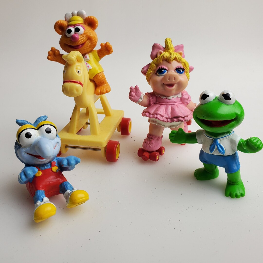 1986 Muppets PVC Mini Figures Kermit Gonzo Fozzie Miss Piggy - Etsy