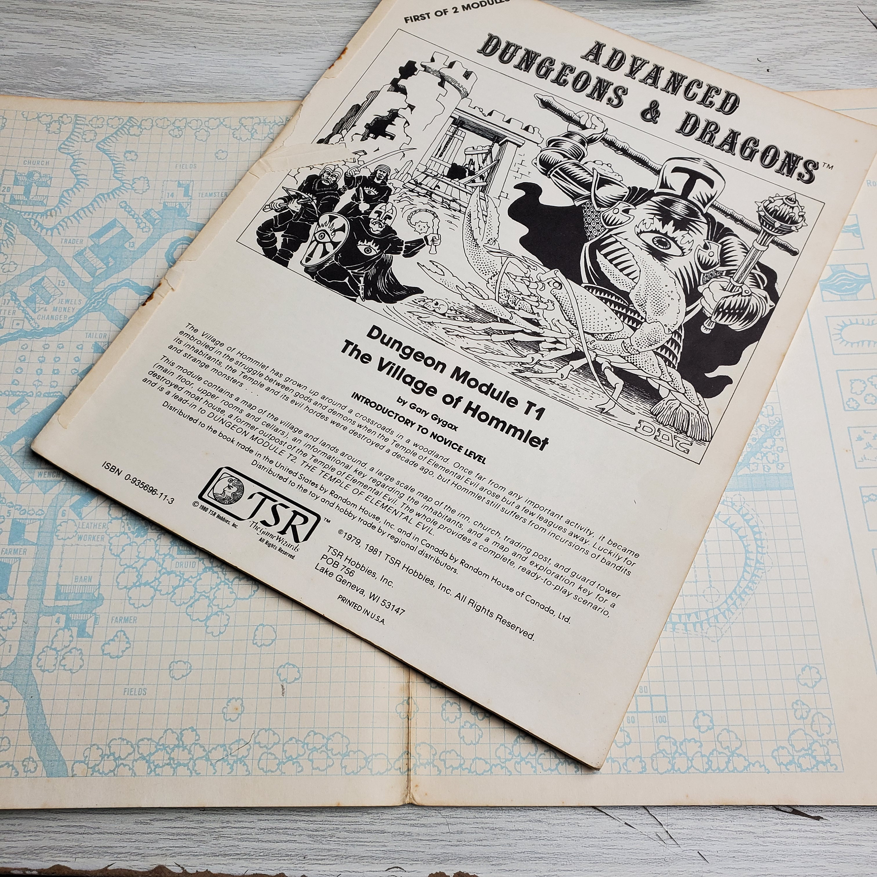 Read Description Vintage TSR Game Wizards Dungeon Module T1 the Village ...