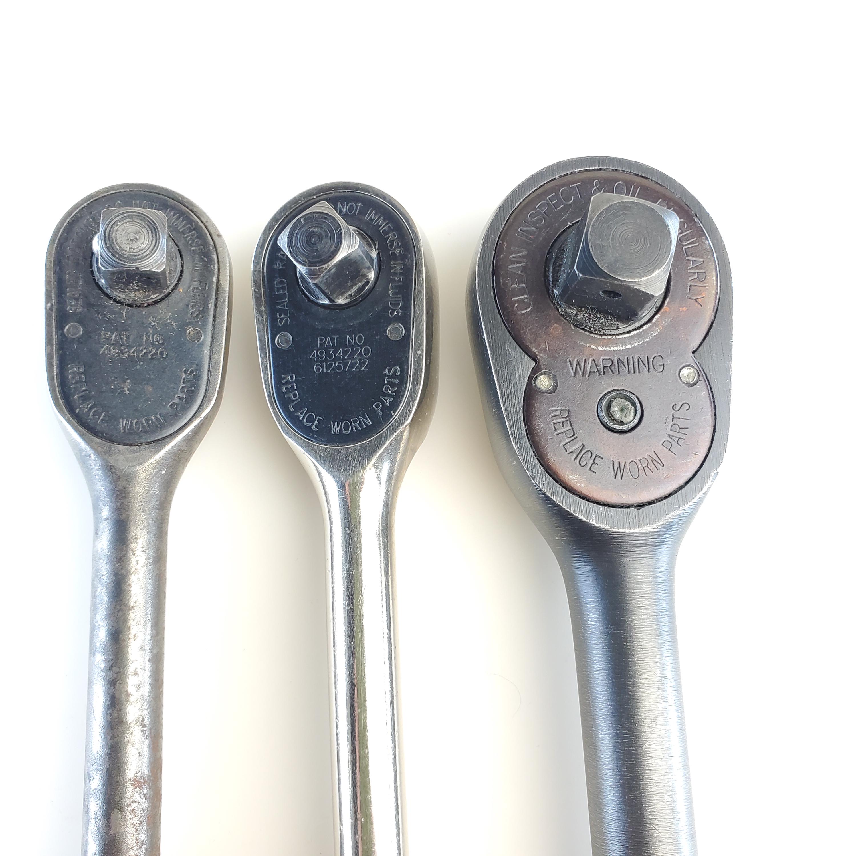 Vintage Snap-on Ratchets Priced Separately. 3/8 & 1/2 Drives ...