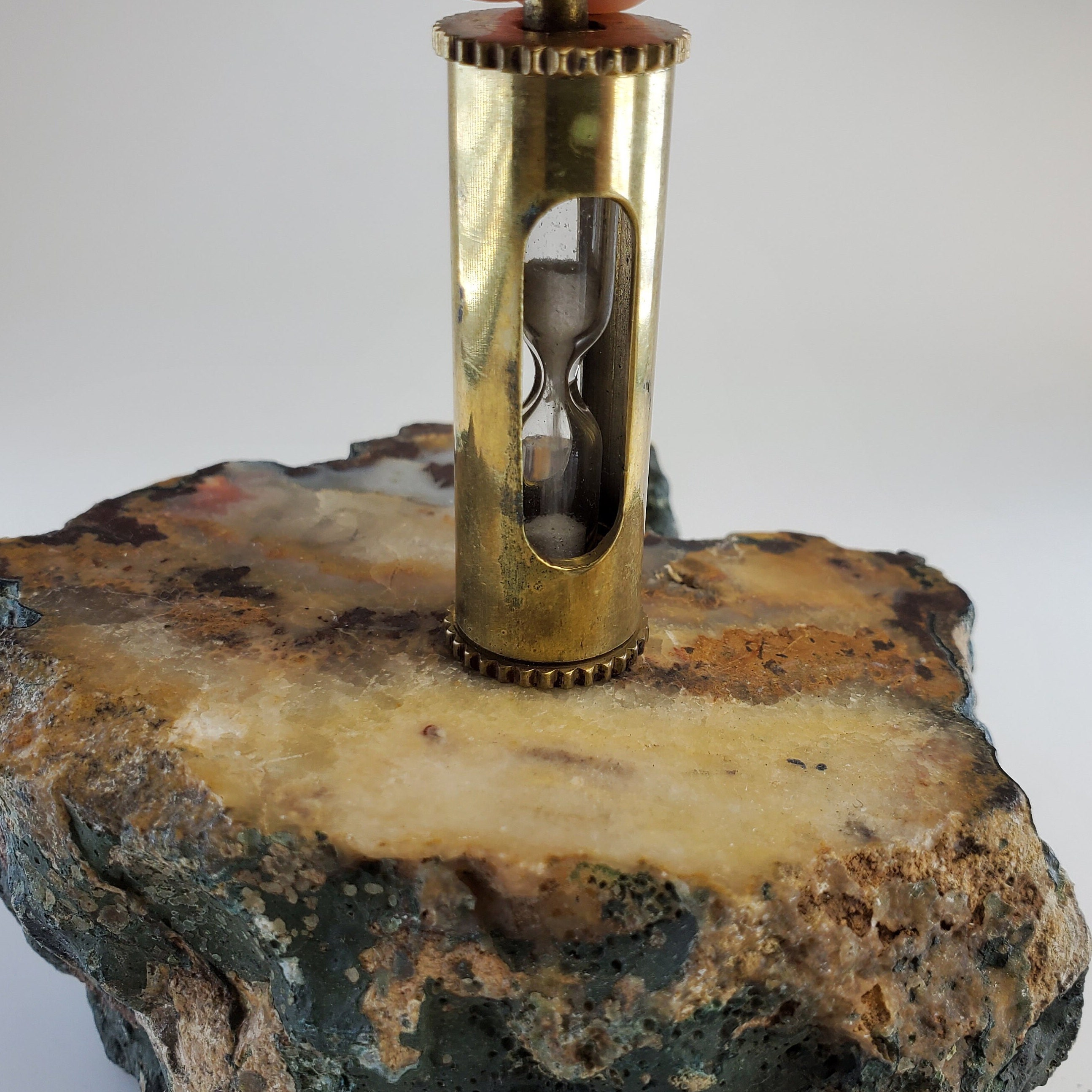 Vintage Brass Falling Sand Hourglass Keychain - Etsy