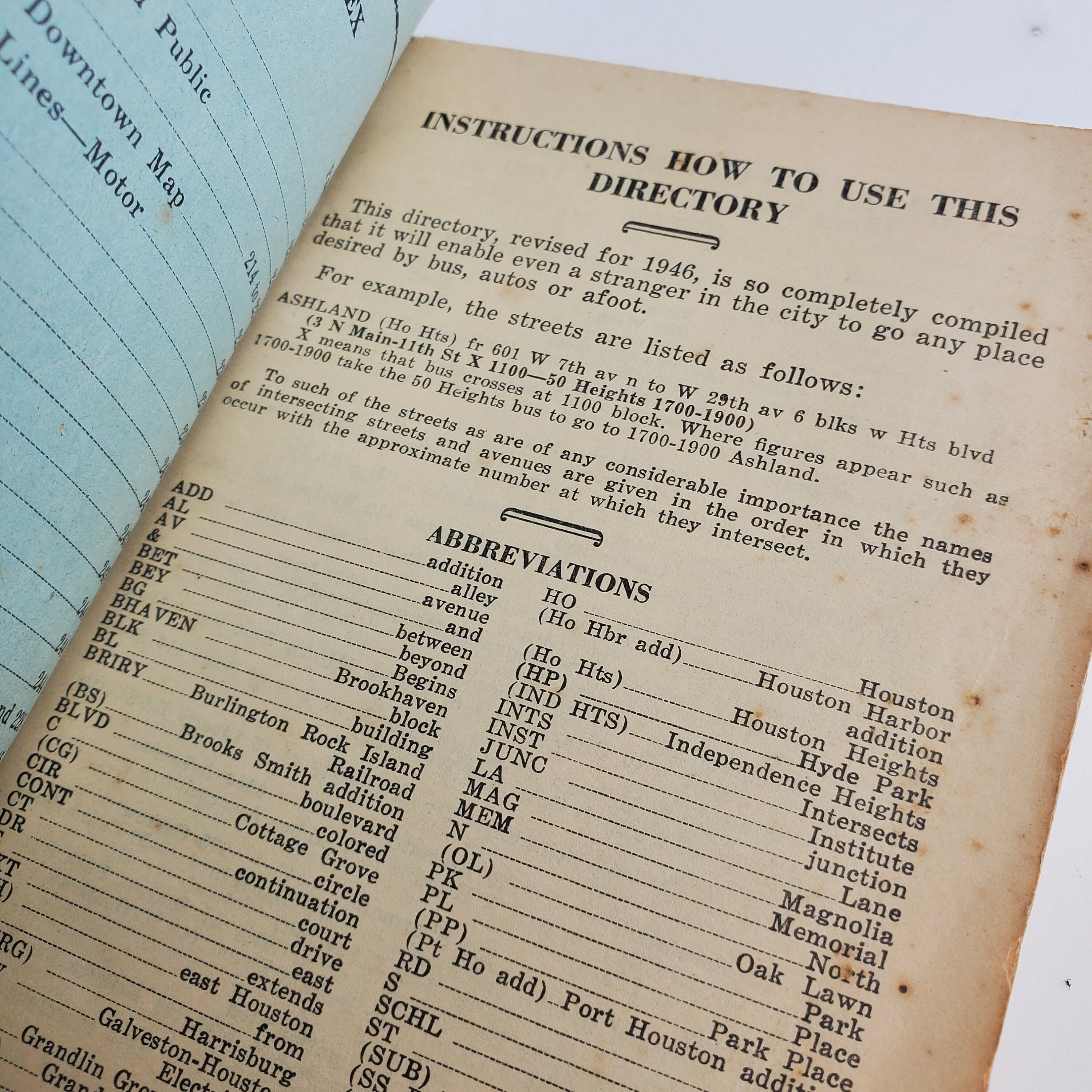 1946 Gilmore's Map Company Official Street Guide of Houston Texas - Etsy
