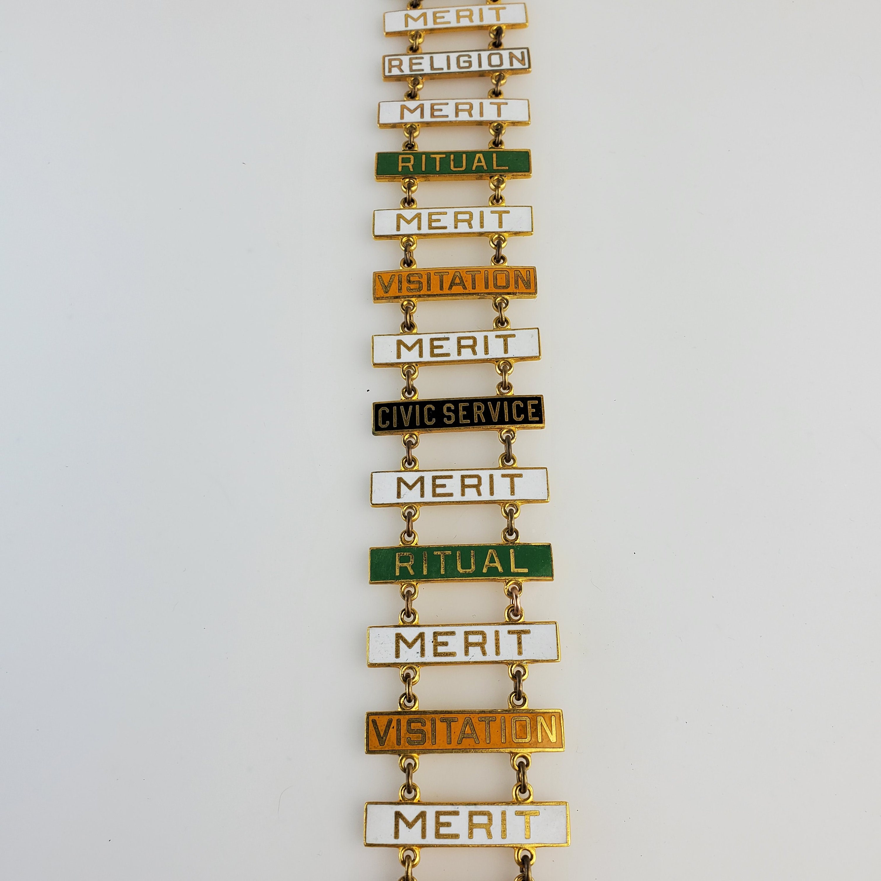 Vintage Demolay Merit Award Ladder With 22 Enamel Bars. Society ...