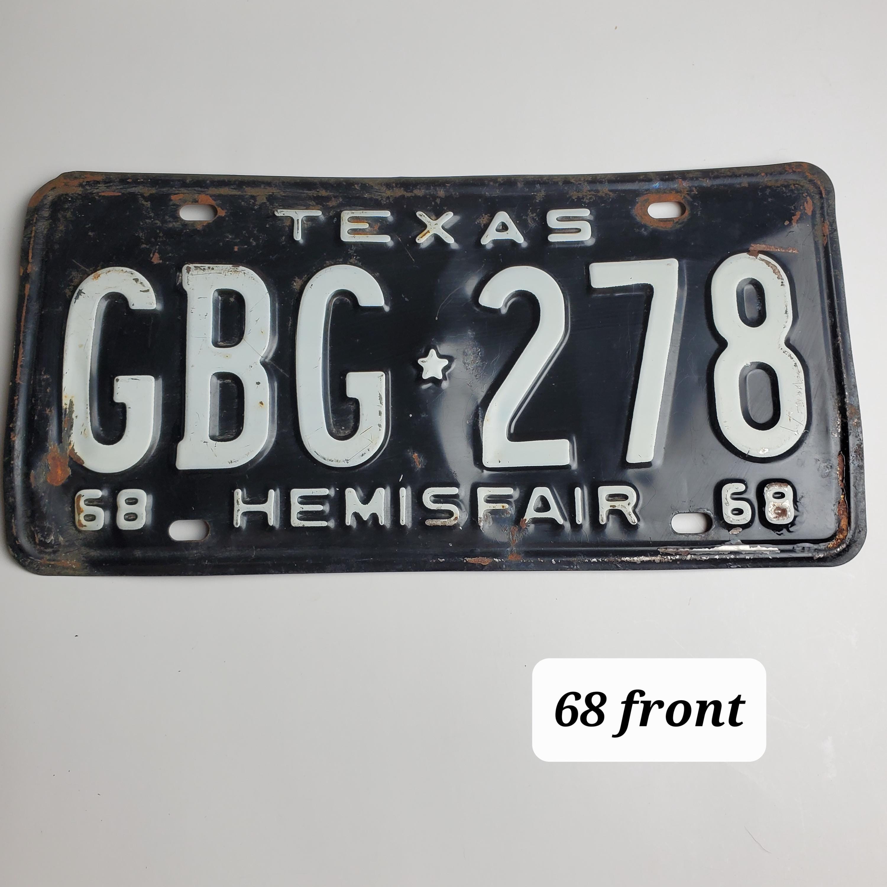 Vintage Original Texas License Plates Vary by Year. Lone Star State ...