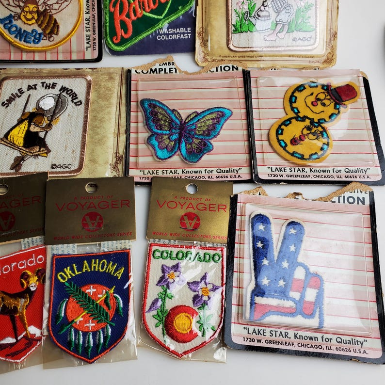 Vintage 70's & 80's Embroidered Applique Patches. Priced Each, Bundle ...