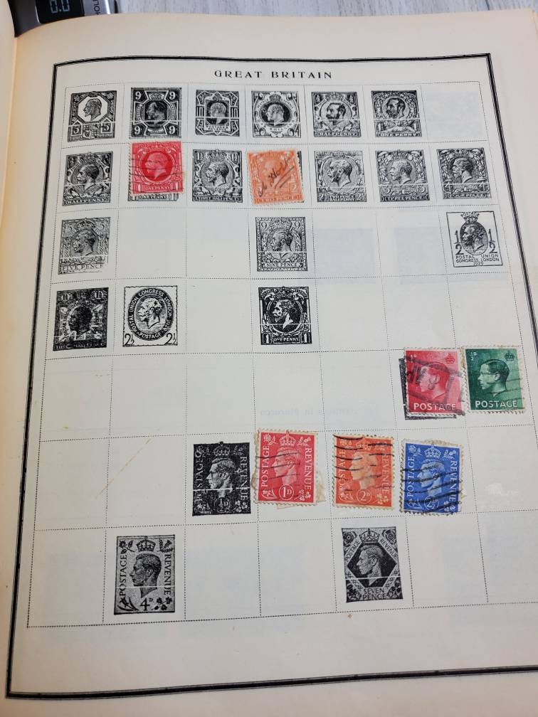 1938 & 1944 Modern Postage Stamp Albums With Stamps Read Descriptions ...