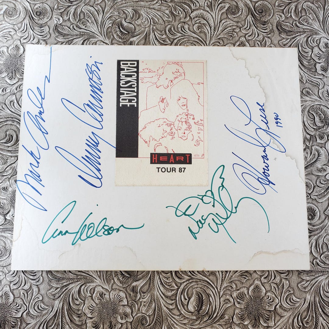 Ann & Nancy Wilson Heart Autographs With Backstage Pass. - Etsy