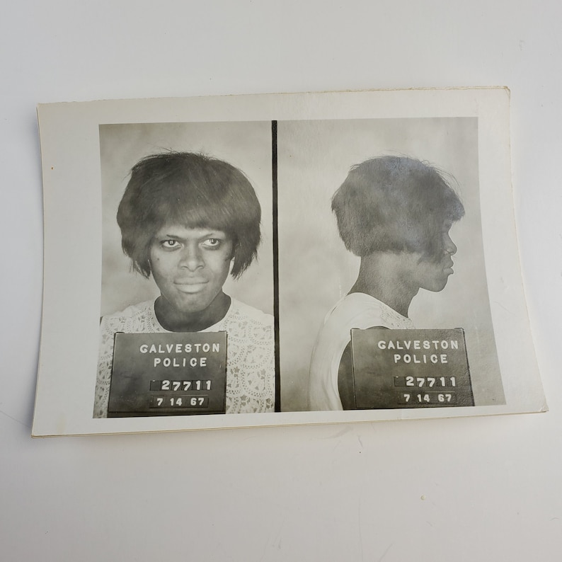 Vtg 1965 to 1968 Police Booking Mugshot Cross Dresser African American ...