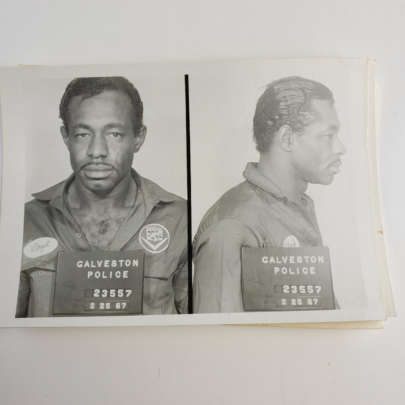 Vtg 1967 to 1969 Police Booking Mugshot African American in Hats or ...