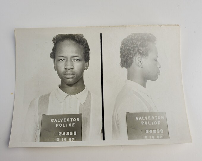 Vtg 1965 to 1968 Police Booking Mugshot Cross Dresser African American ...