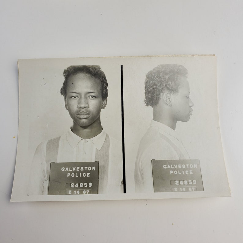 Vtg 1965 to 1968 Police Booking Mugshot Cross Dresser African American ...