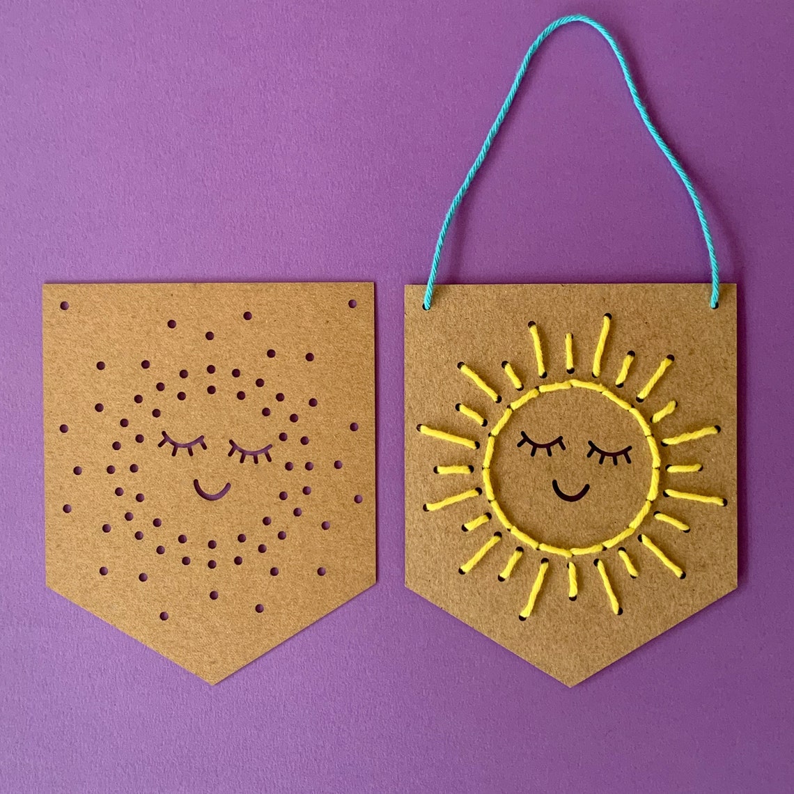 Sunshine Stitch Your Own Mini Banner Kit. Made With Recycled Card. - Etsy