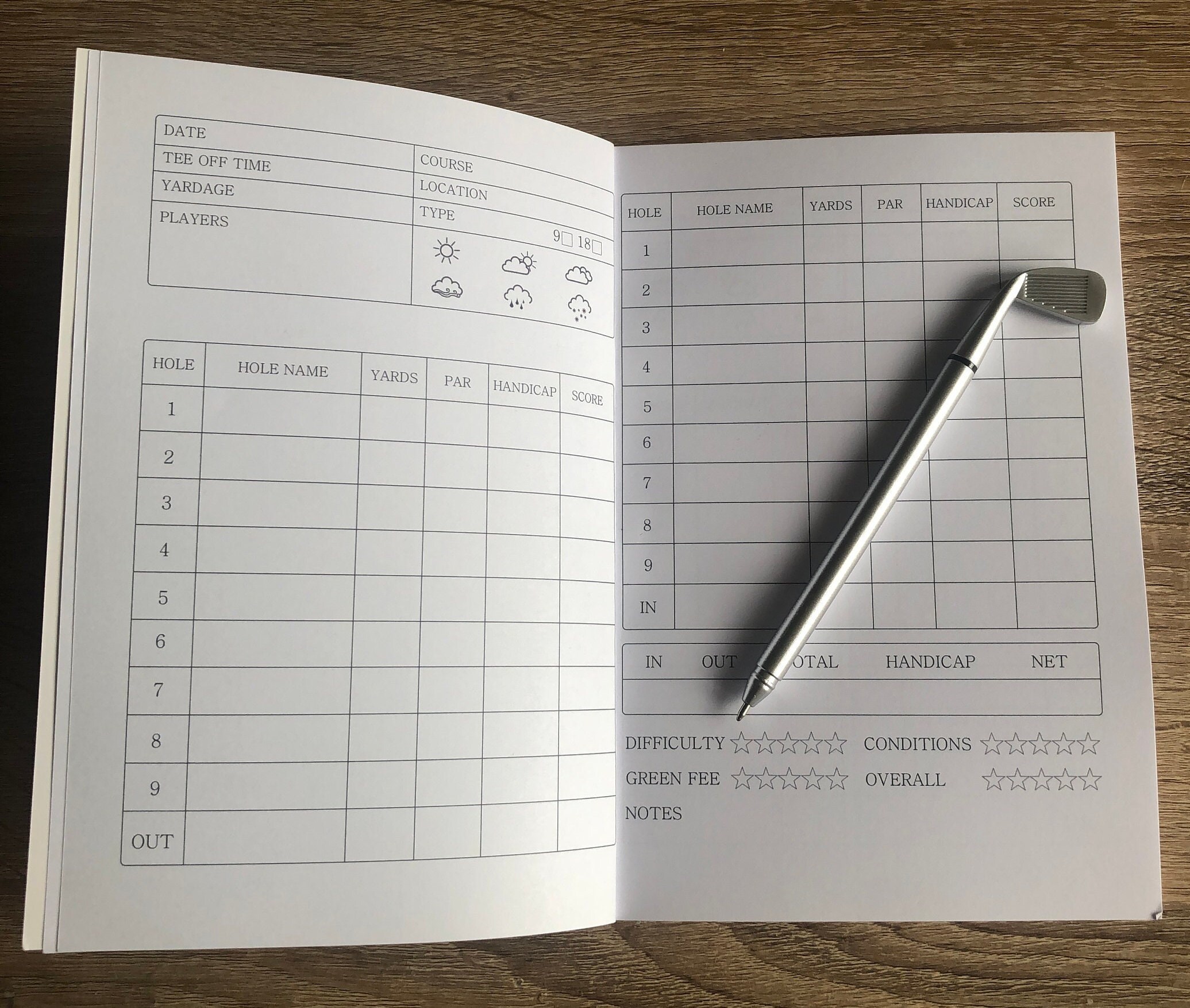 Golf Journal Golf Logbook, Golf Scorecard, Golf Gift, Golf Present ...