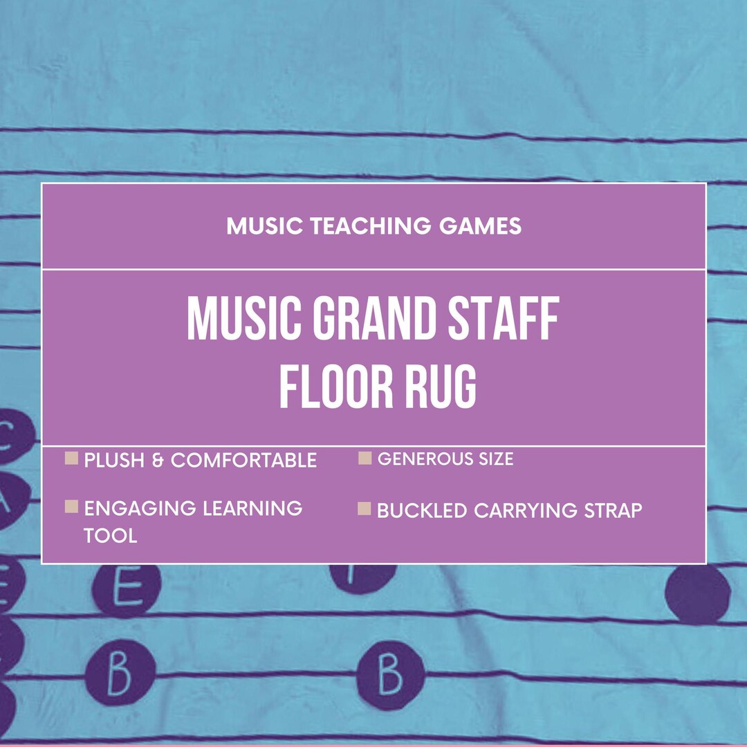 Grand Staff Music Rug – Plush Floor Mat for Music Education - Etsy