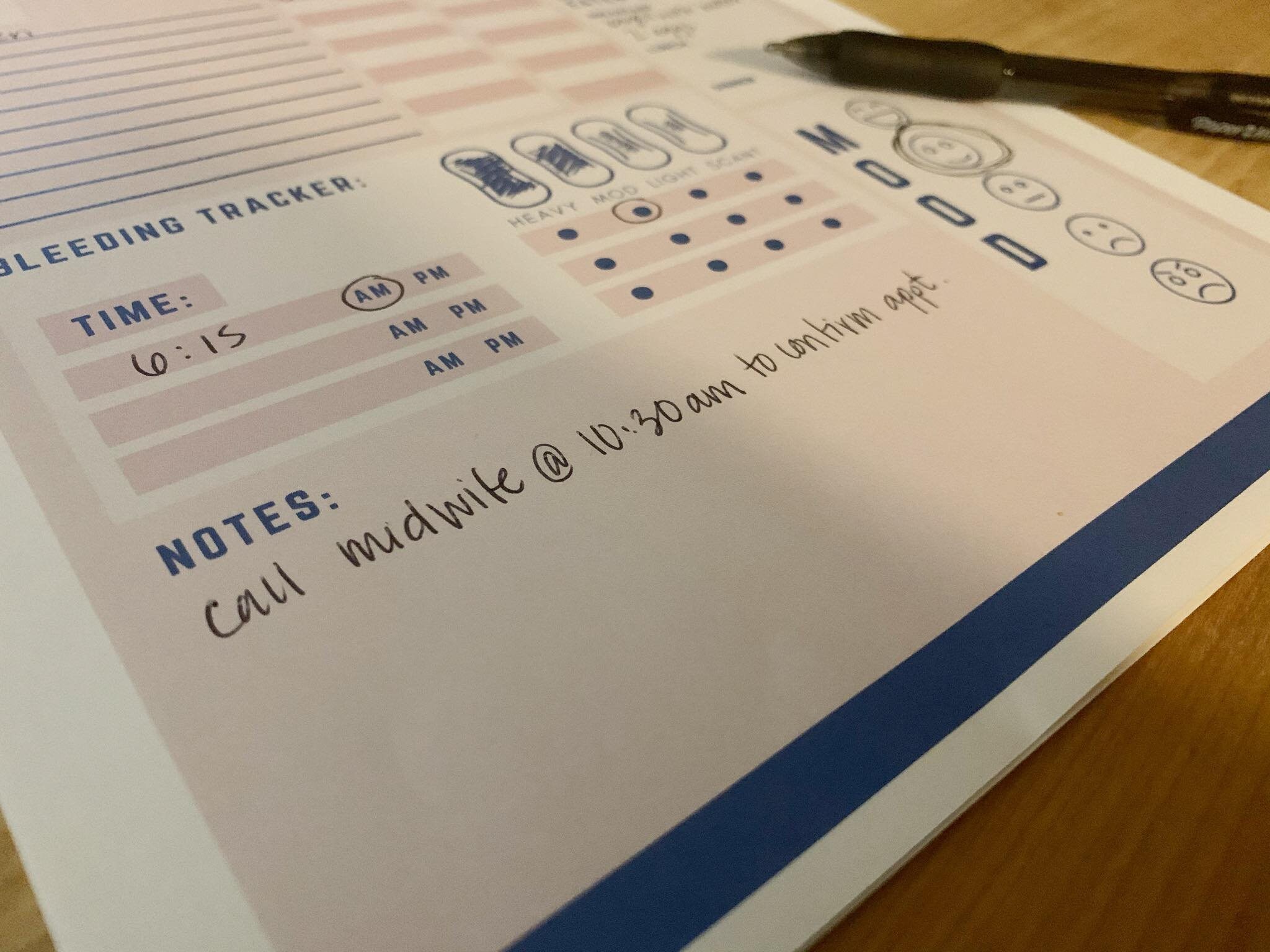 Daily Postpartum Care Tracker (in Cotton Candy)| Postpartum Care Log ...