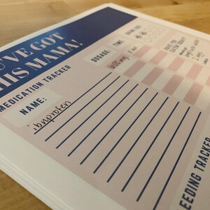 Daily Postpartum Care Tracker (in Bubblegum)| Postpartum Care Log ...