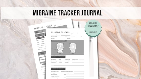 Migraine Tracker Journal Printable PDF Downloadable - Etsy