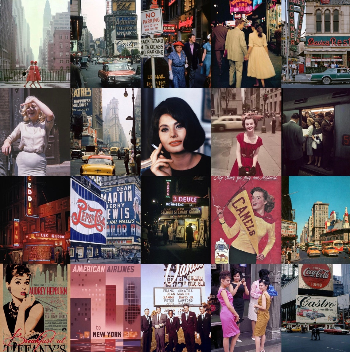 Vintage 40 PC New York City Wall Collage Kit, Circa 1950’s & 60’s. - Etsy