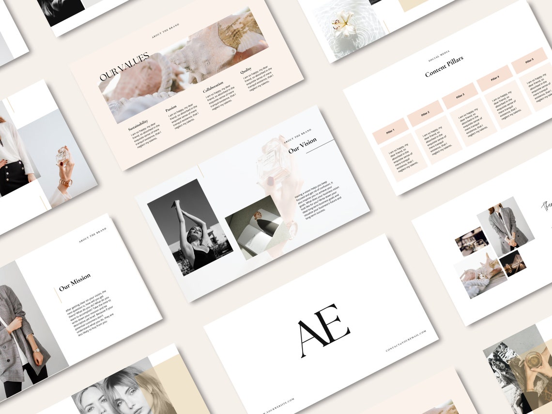 SUNSET Brand Guidelines, Brand Identity Template, Brand Bible, Brand ...