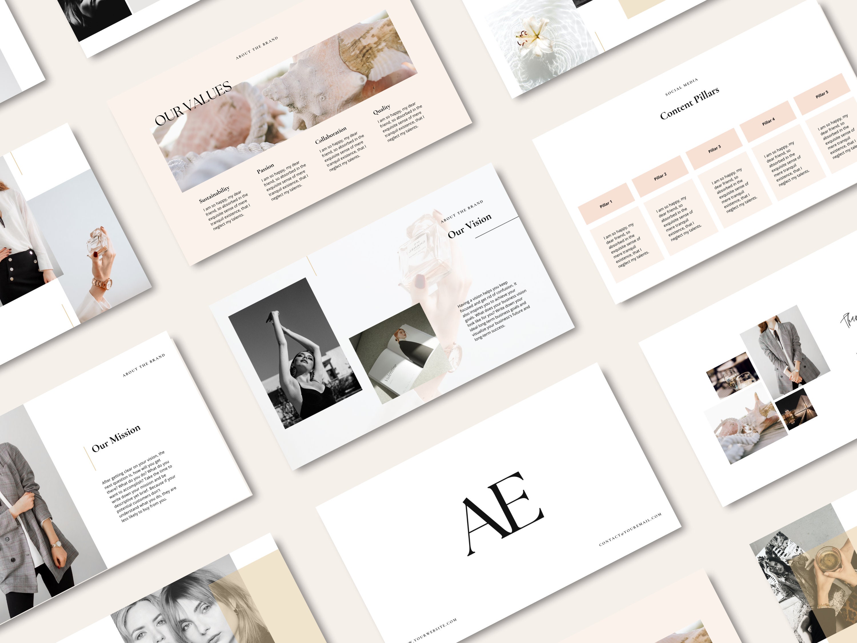 SUNSET Brand Guidelines, Brand Identity Template, Brand Bible, Brand ...