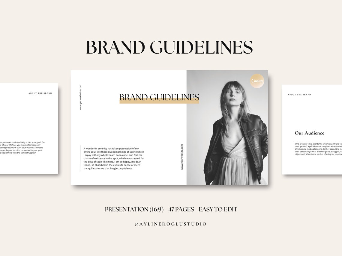 SUNSET Brand Guidelines, Brand Identity Template, Brand Bible, Brand ...