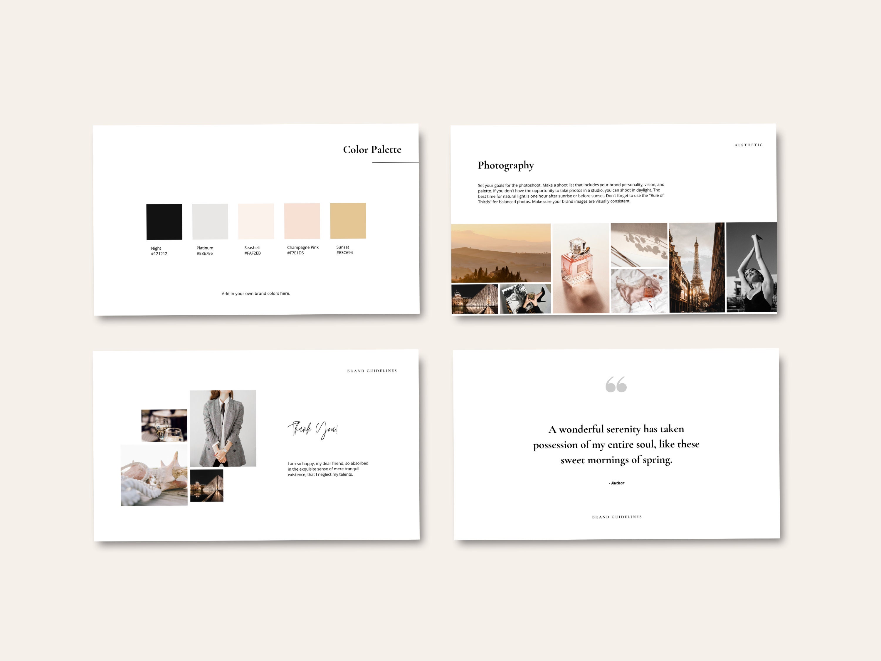 SUNSET Brand Guidelines, Brand Identity Template, Brand Bible, Brand ...