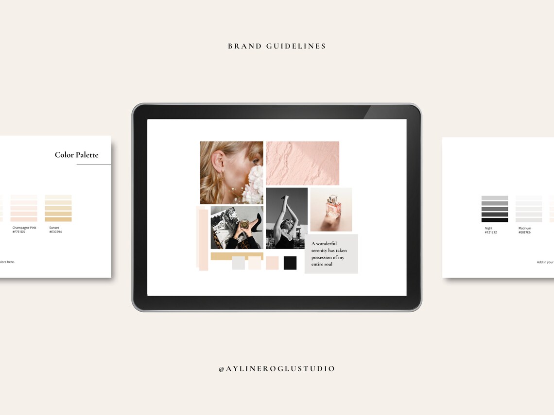 SUNSET Brand Guidelines, Brand Identity Template, Brand Bible, Brand ...
