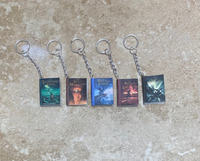 Percy Jackson Book Keychains/ Heroes of Olympus Keychain/ Rick - Etsy
