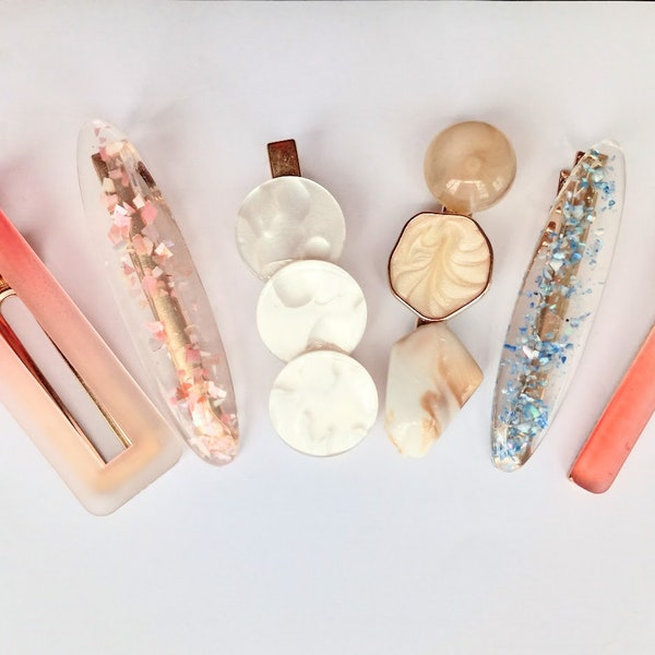 Acrylic Hair Clips - Etsy UK