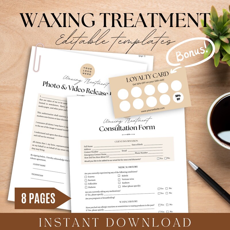 Waxing Consent Forms - Etsy