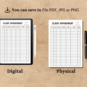 Editable Salon Appoitment Tracker Template, Client Service Record Sheet ...