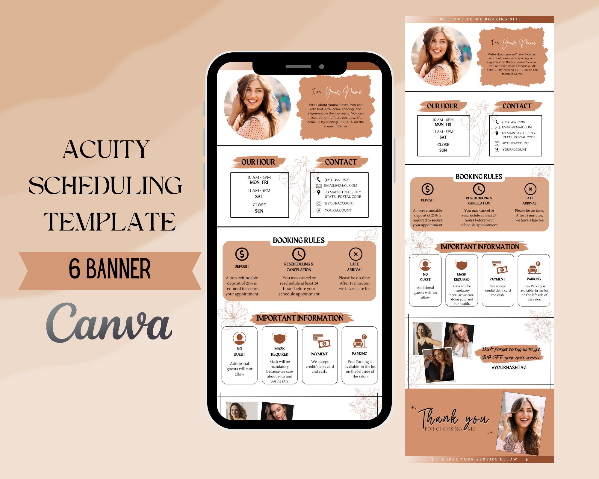 DIY Acuity Booking Site Template Makeup Artist, Acuity Scheduling ...