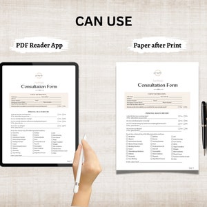 Tattoo Form Bundle, Small Tattoo Form, Editable Tattoo Consent Form ...