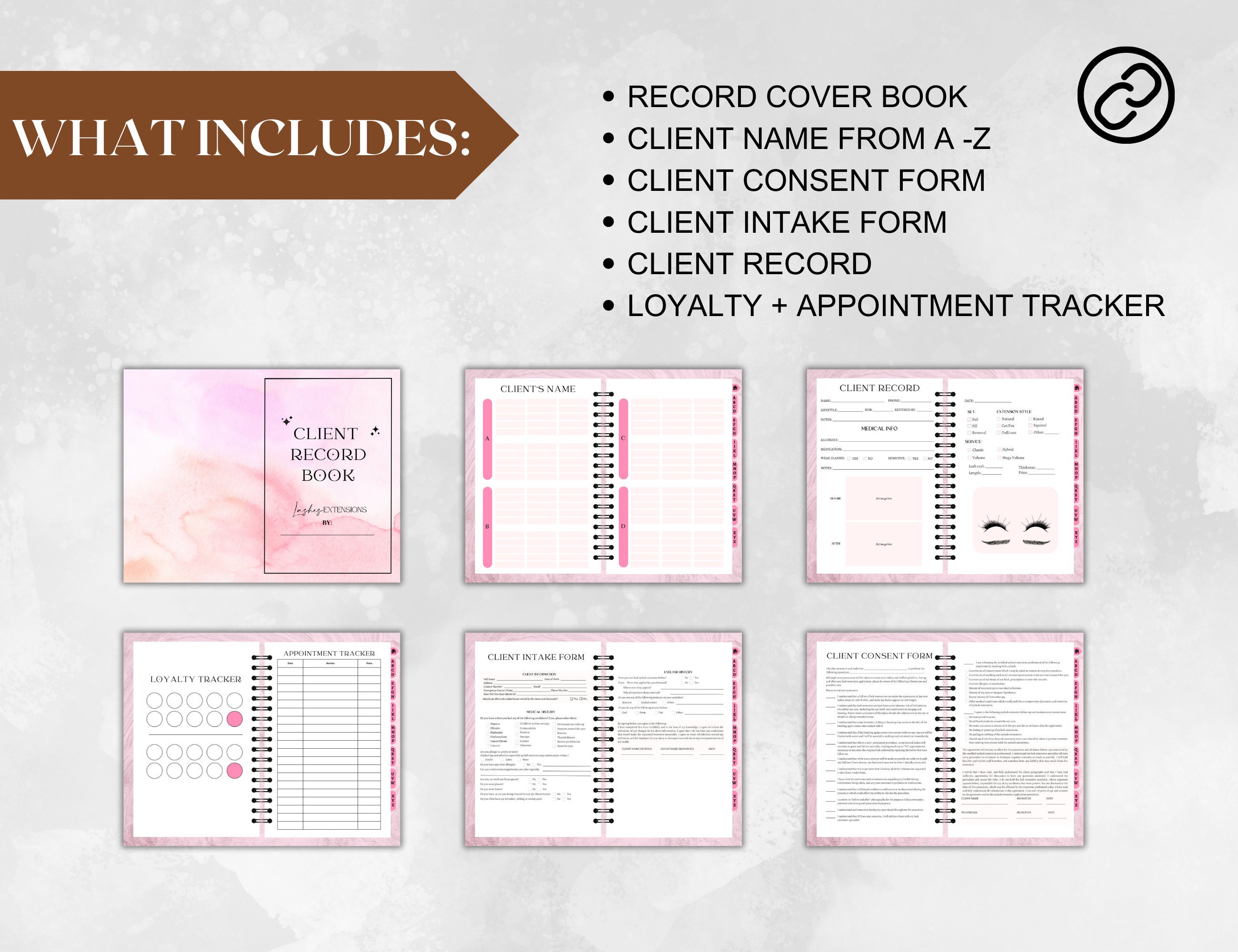 HYPERLINK Digital Lash Client Record Book Goodnotes | Notability ...