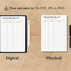 Editable Mailing List Template, Esthetician Email Address List Sign up ...