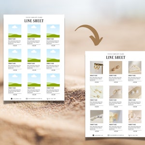 Minimal Modern Line Sheet Template Canva Editable, Instant Download ...