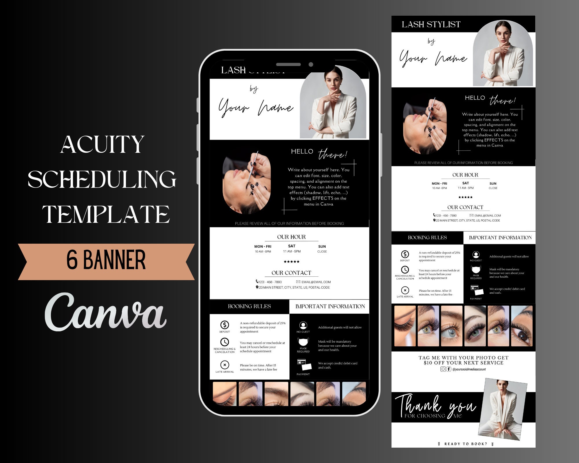 DIY Acuity Booking Site Template Makeup Artist, Acuity Scheduling ...