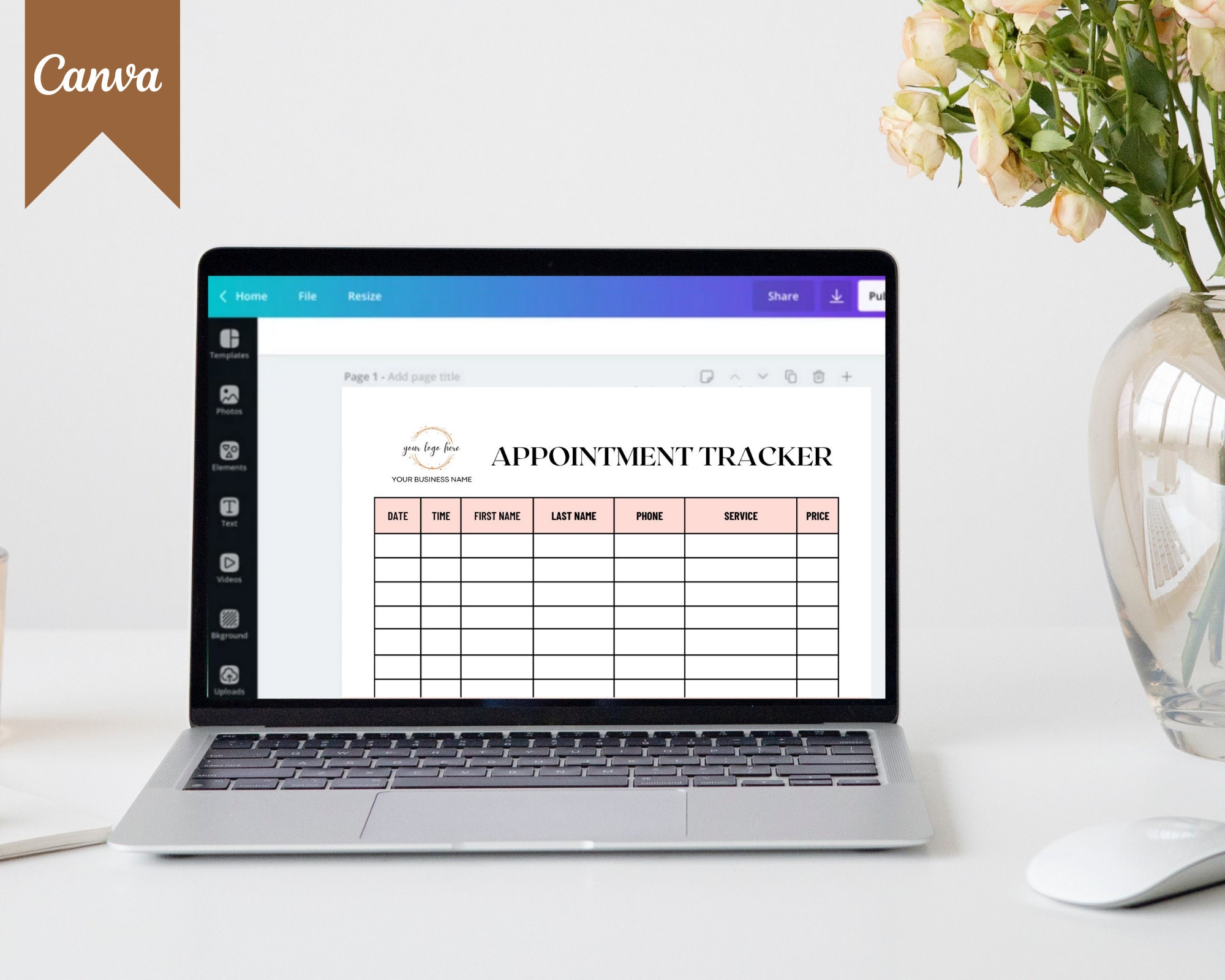 Editable Salon Appoitment Tracker Template, Client Service Record Sheet ...