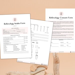 Reflexology Intake Form, Foot Massage Consultation Form, Reflexology ...