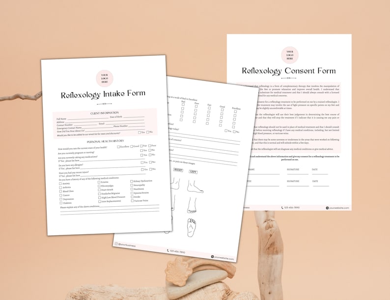 Reflexology Intake Form Foot Massage Consultation Form - Etsy Canada