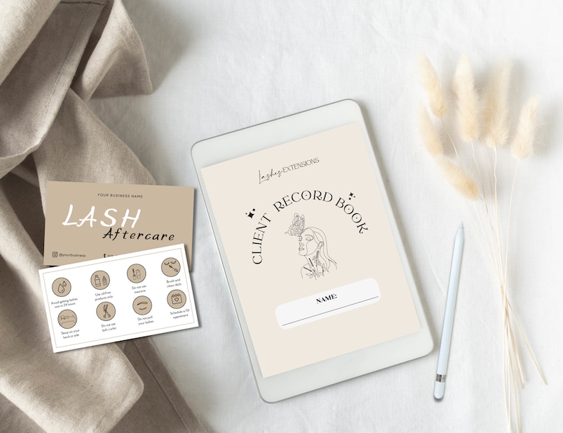 Digital Lash Client Record Book Goodnotes Notability - Etsy
